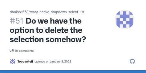 Do We Have The Option To Delete The Selection Somehow Issue 51