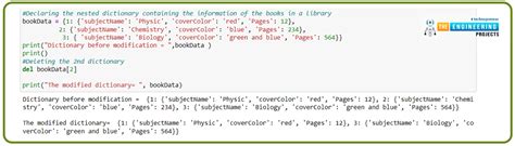 python dictionary operations using jupyter notebook the engineering projects