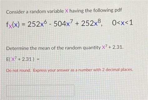 solved consider a random variable x having the following pdf