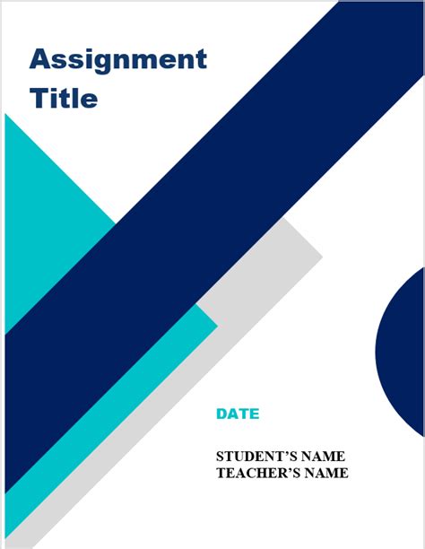 How To Make Assignment Front Page Format Design Talk
