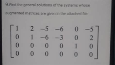solved 9 find the general solutions of the systems whose