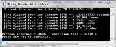 C Program To Display Current Date And Time Programs