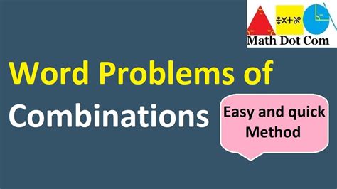 how to solve combinations word problems quickly combinations and permutations math dot com