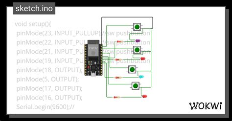 pushbutton wokwi esp32 stm32 arduino simulator