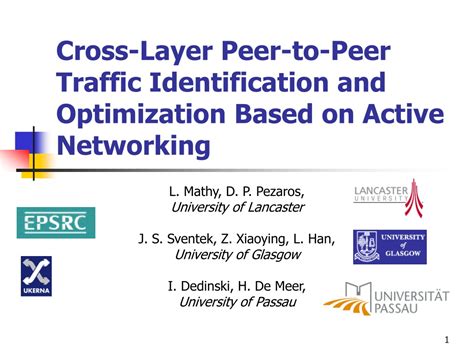 ppt cross layer peer to peer traffic identification and optimization based on active