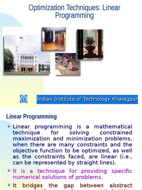 linear programming ppt mathematical optimization linear programming