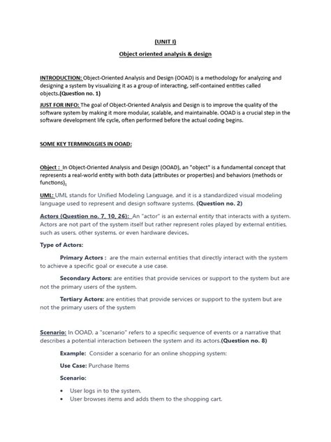 ooad 1st unit complete notes pdf object oriented programming class computer programming