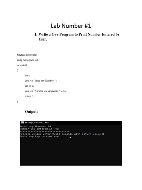 object oriented programming lab1 pdf
