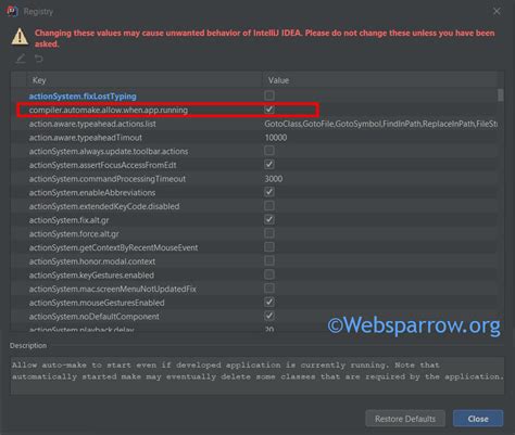 IntelliJ IDEA Spring Boot Dev Tools Is Not Working Websparrow