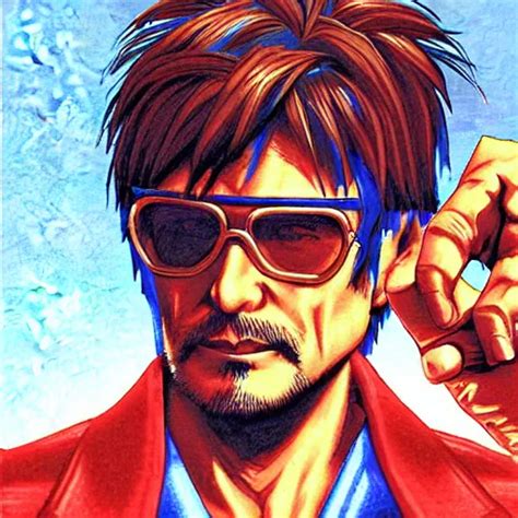 16 Bit Art Of Hideo Kojima As A Character In Street Stable Diffusion