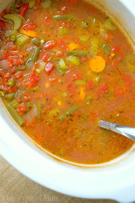 Easy Crock Pot Vegetable Beef Soup With Canned Vegetables