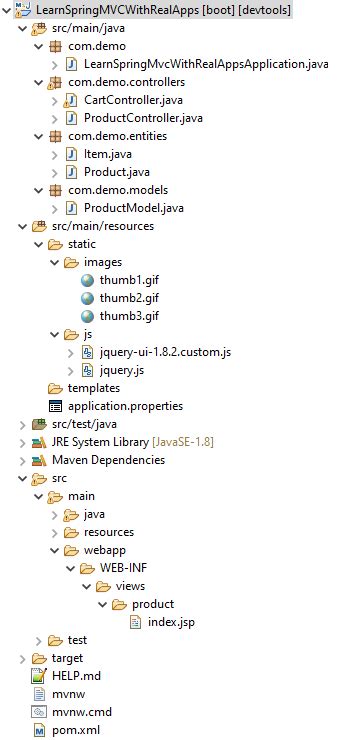 build drag and drop shopping cart in spring mvc framework learn programming with real apps