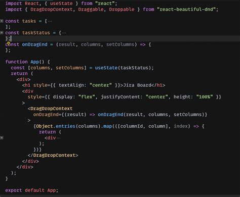 drag and drop functionality using react beautiful dnd