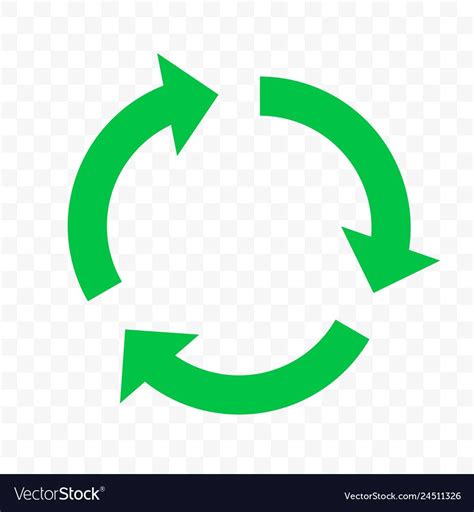 Recycle Eco Vector Icon Green Circle Arrow Reuse Bio Recycle Sign