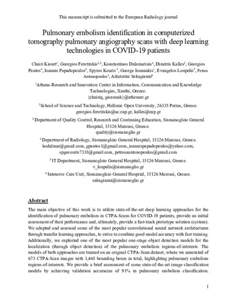 pdf pulmonary embolism identification in computerized tomography pulmonary angiography scans