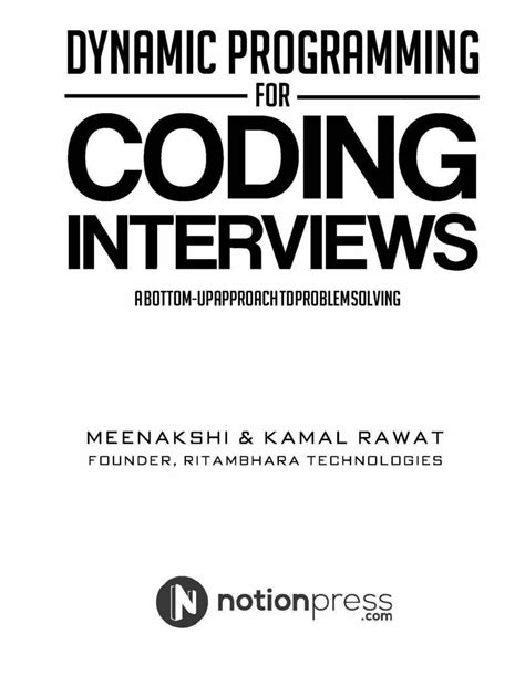 solution dynamic programming for coding interviews a bottom up approach to problem solving