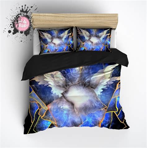 Stained Glass Angel Wings Bedding Stained Glass Angel Duvet Bedding Sets Bed
