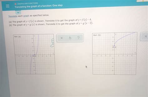 solved ographs and functions translating the graph of a