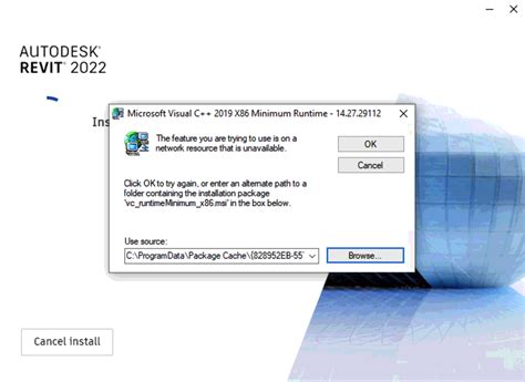 “the feature you are trying to use is on a network resource that is unavailable ” when