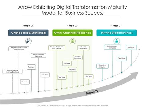 Arrow Exhibiting Digital Transformation Maturity Model For Business