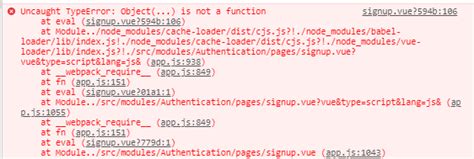 vue js uncaught typeerror object is not a function stack overflow