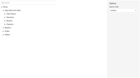 treeview with search bar devextreme jquery tree view