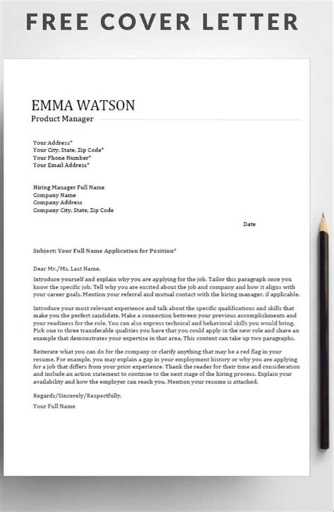 This Pin Serves As A Guide To Creating A Cover Letter That Is Easy To