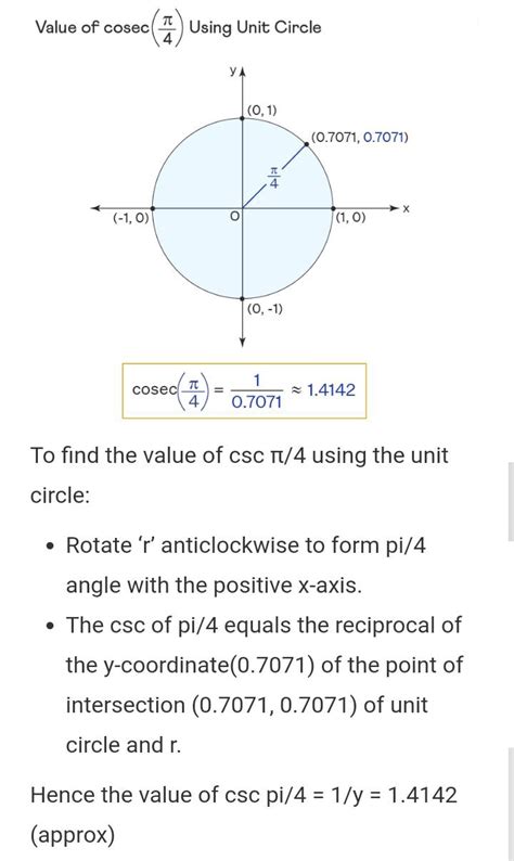 [solved] find the exact value of csc course hero