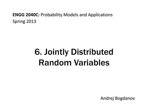 ppt 6 jointly distributed random variables powerpoint presentation free download id 6286085