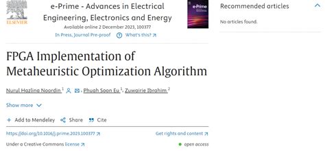 fpga implementation of metaheuristic optimization algorithm ir dr nurul hazlina noordin