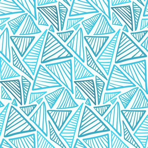 Premium Vector Doodle Seamless Pattern With Ice Cold Blue Lined