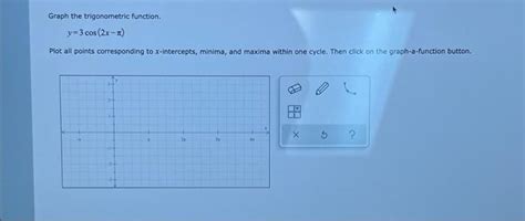 solved graph the trigonometric function y 3 cos 2x x plot