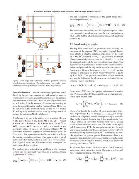 geometric matrix completion with recurrent multi graph neural networks deepai