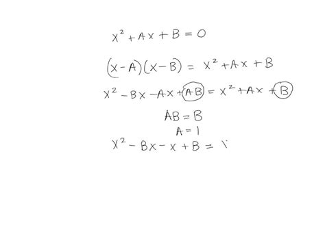 solved find nonzero real numbers a and b so that the roots of the equation x 2 a x b 0 are a and b