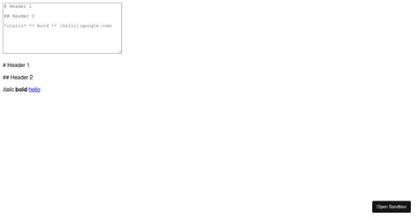 React Markdown Basic Example Forked Codesandbox