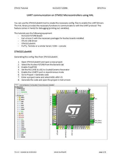 Stm32 Tutorial 03 Uart Communication Using Hal And Freertos Pdf Parameter Computer