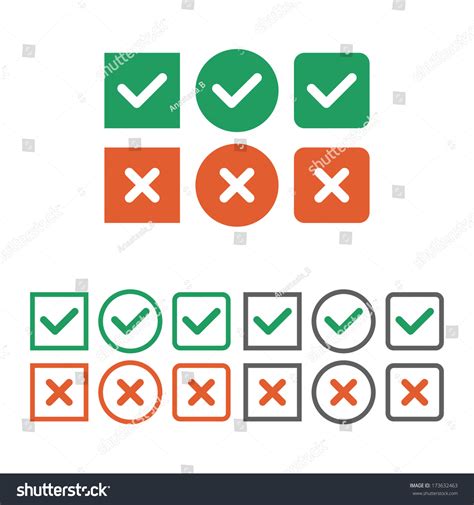 Check Box Icon Set Vector Illustration 173632463 Shutterstock