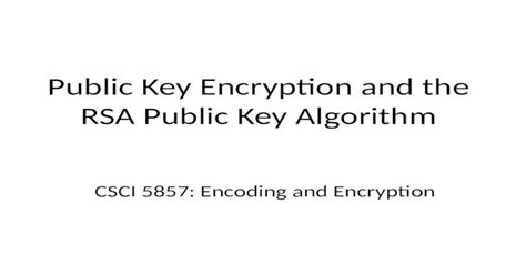 attacks on the rsa algorithm [pptx powerpoint]