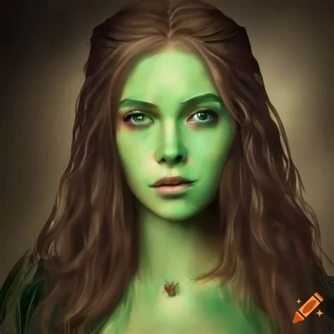 Image Of A Young Beautiful Green Skinned Woman On Craiyon