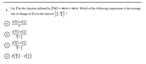 solved let f be the function by f x sec x csc x which