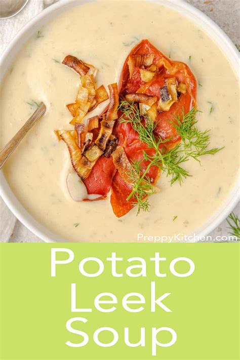 Creamy Comforting And Delicious Potato Leek Soup Topped With Crispy Leeks And Salty Prosciutto