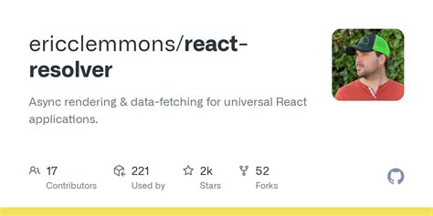 GitHub Ericclemmons React Resolver Async Rendering Data Fetching