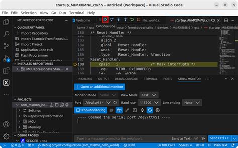 mcuxpresso vscode extension variscite wiki