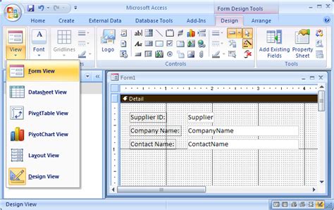 MS Access Form In MS Access