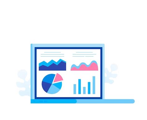 Premium Vector Data Analysis Concept Analysts Working Laptop Screen