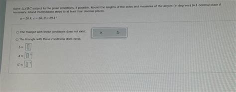 solved solve abc subject to the given conditions if