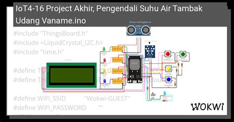 Pengendali Suhu Air Tambak Udang Vaname Wokwi ESP32 STM32 Arduino