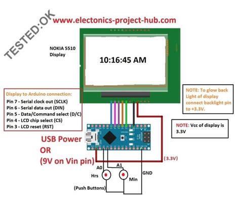 Simple Digital Clock Using Arduino Without Rtc Diy Electronics Circuit Projects Electronics