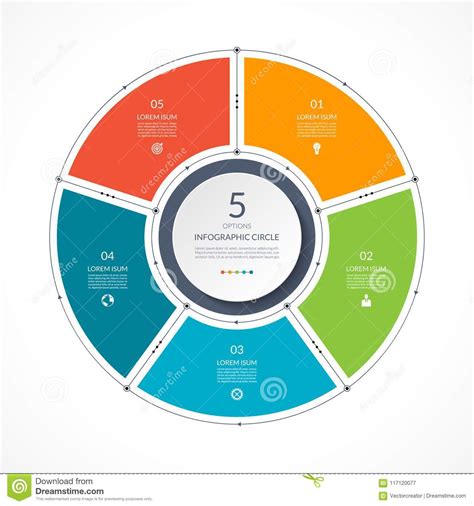 Infographic Circle With 9 Steps Parts Vector Process Chart Cycle