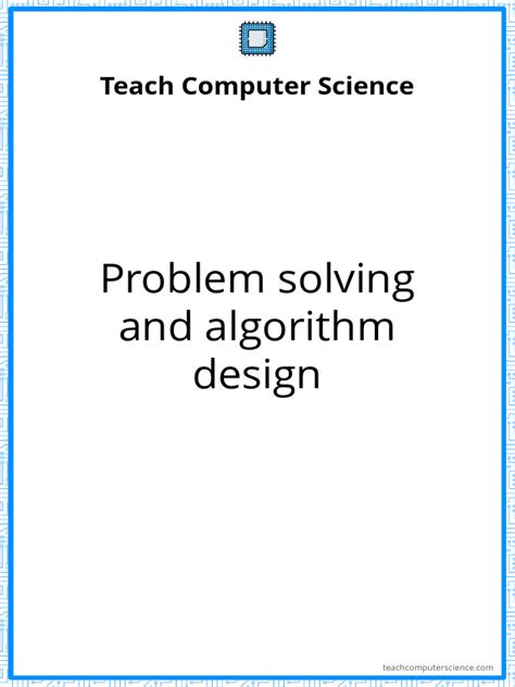 revision notes 28 problem solving and algorithm design pdf algorithms thought